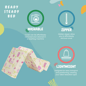 Kids Foldable Z Bed Kids Futon Sofa Bed Folding Mattress Printed Chair ...